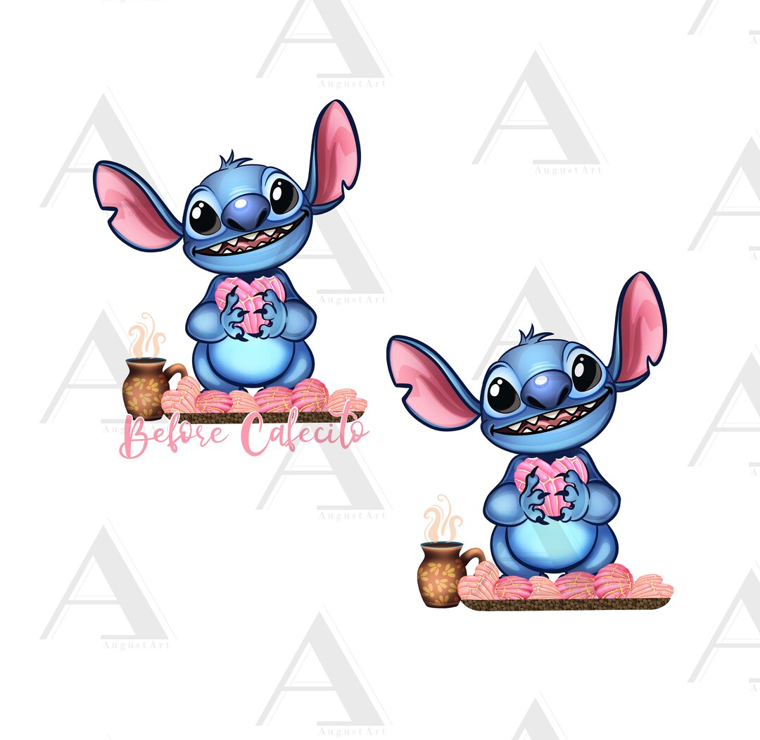Bundle of 2 Hand Drawn Stitch Png, Stitch Clipart, Sublimation Design ...