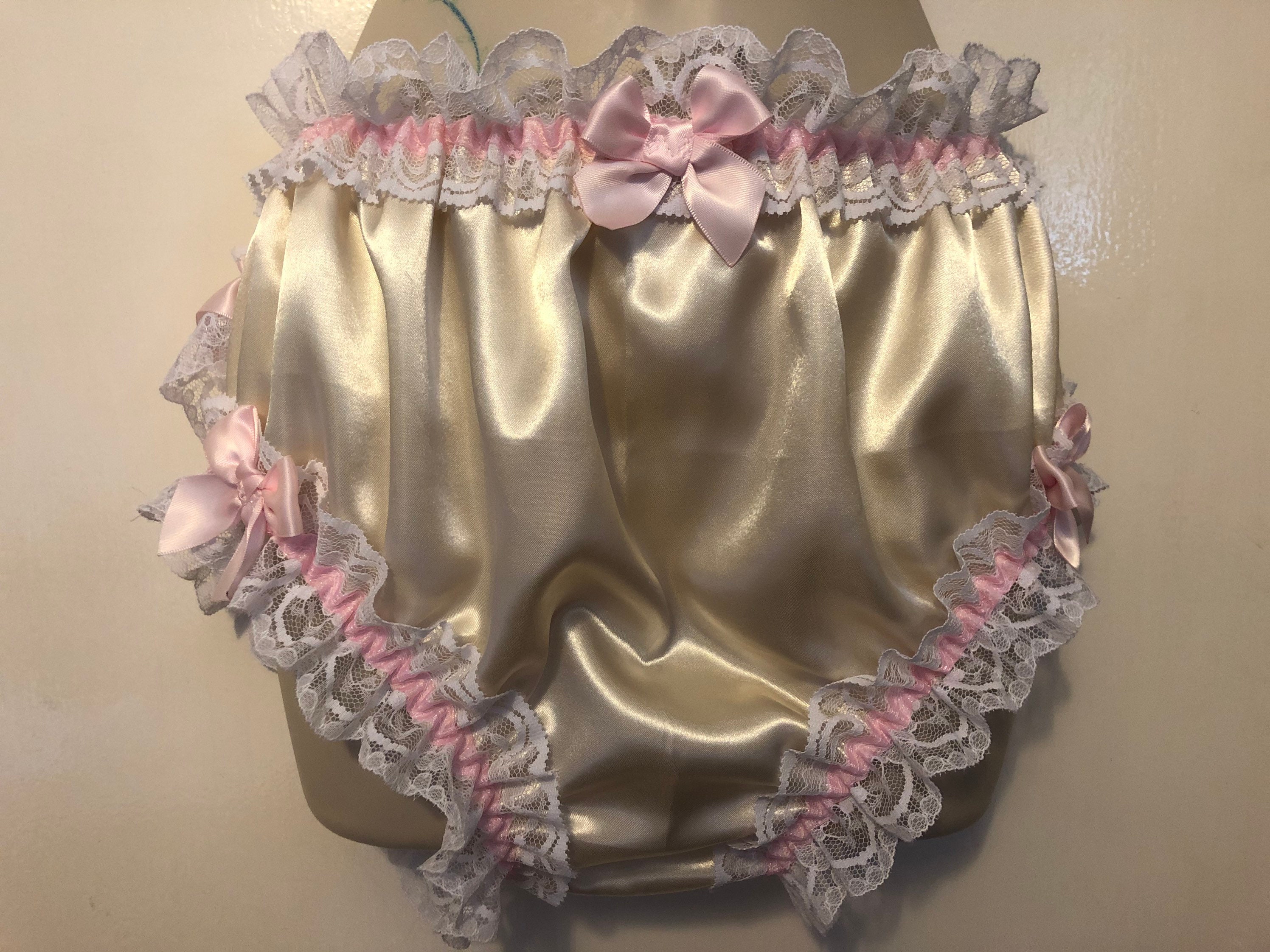 Adult Baby Panties Satin Full Frilly Nappy Cover All Sizes - Etsy