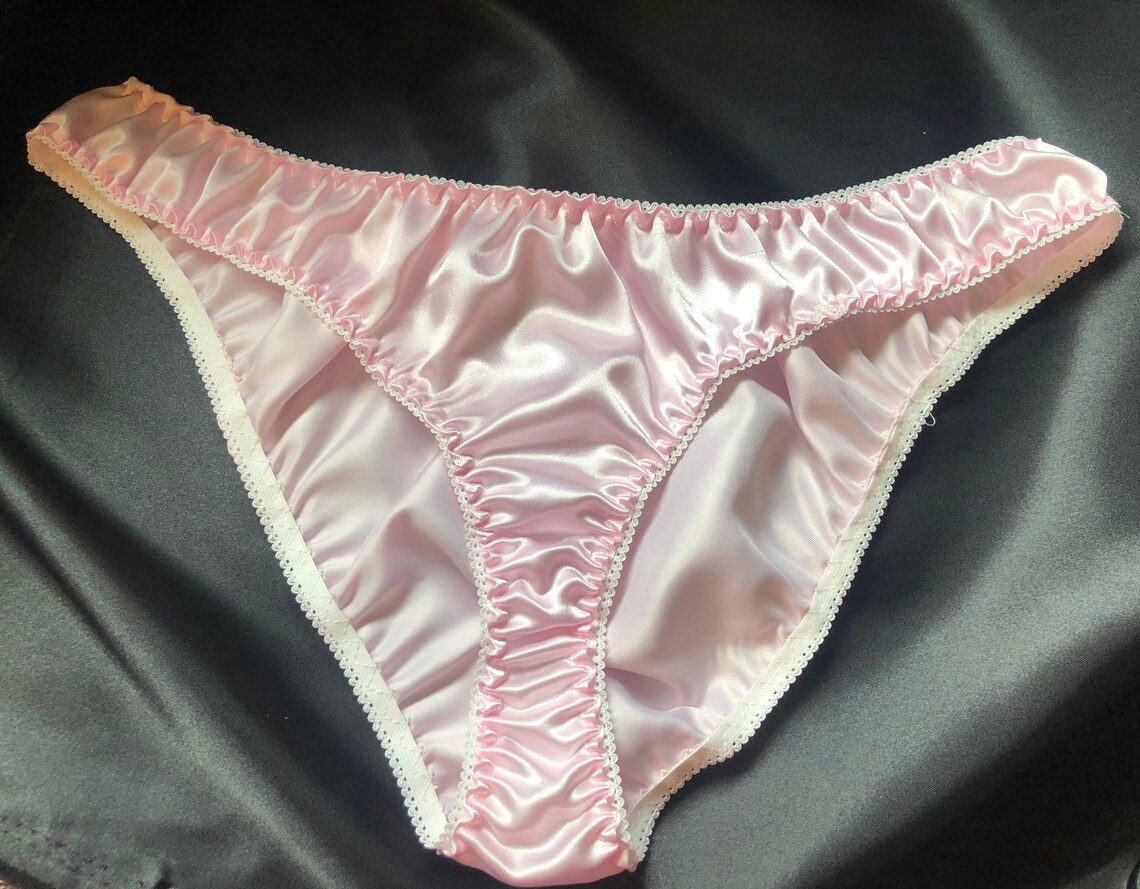 Double Layered Satin Sissy Panties Thong Sizes S M L Xl Etsy 2118