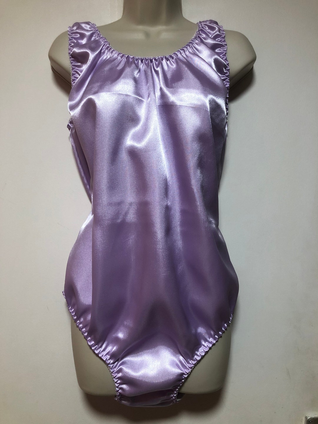 Double Satin Adult Baby Sissy Double Layered Satin Rompers , All in One ...