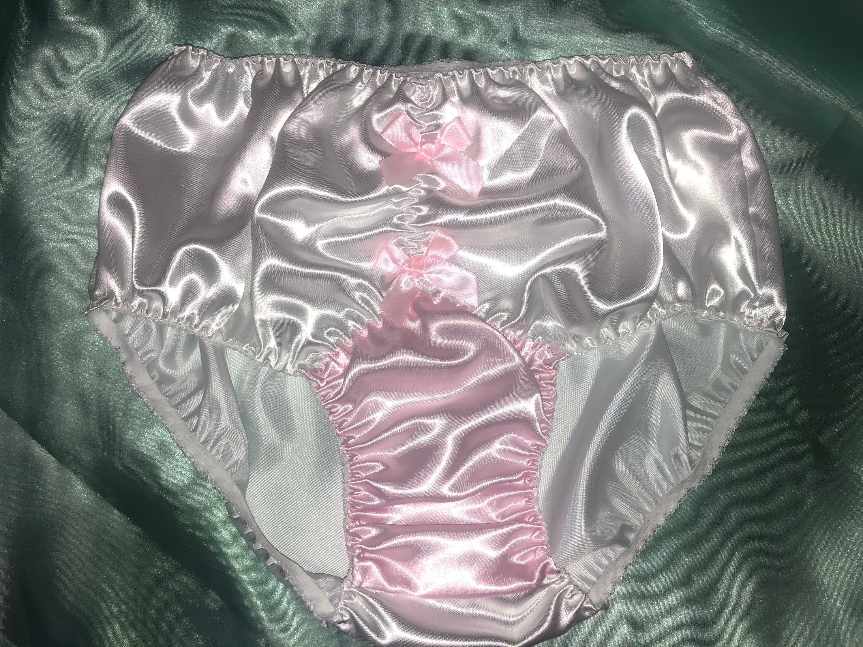 Knickers for Men White and Pink Satin All Sizes - Etsy