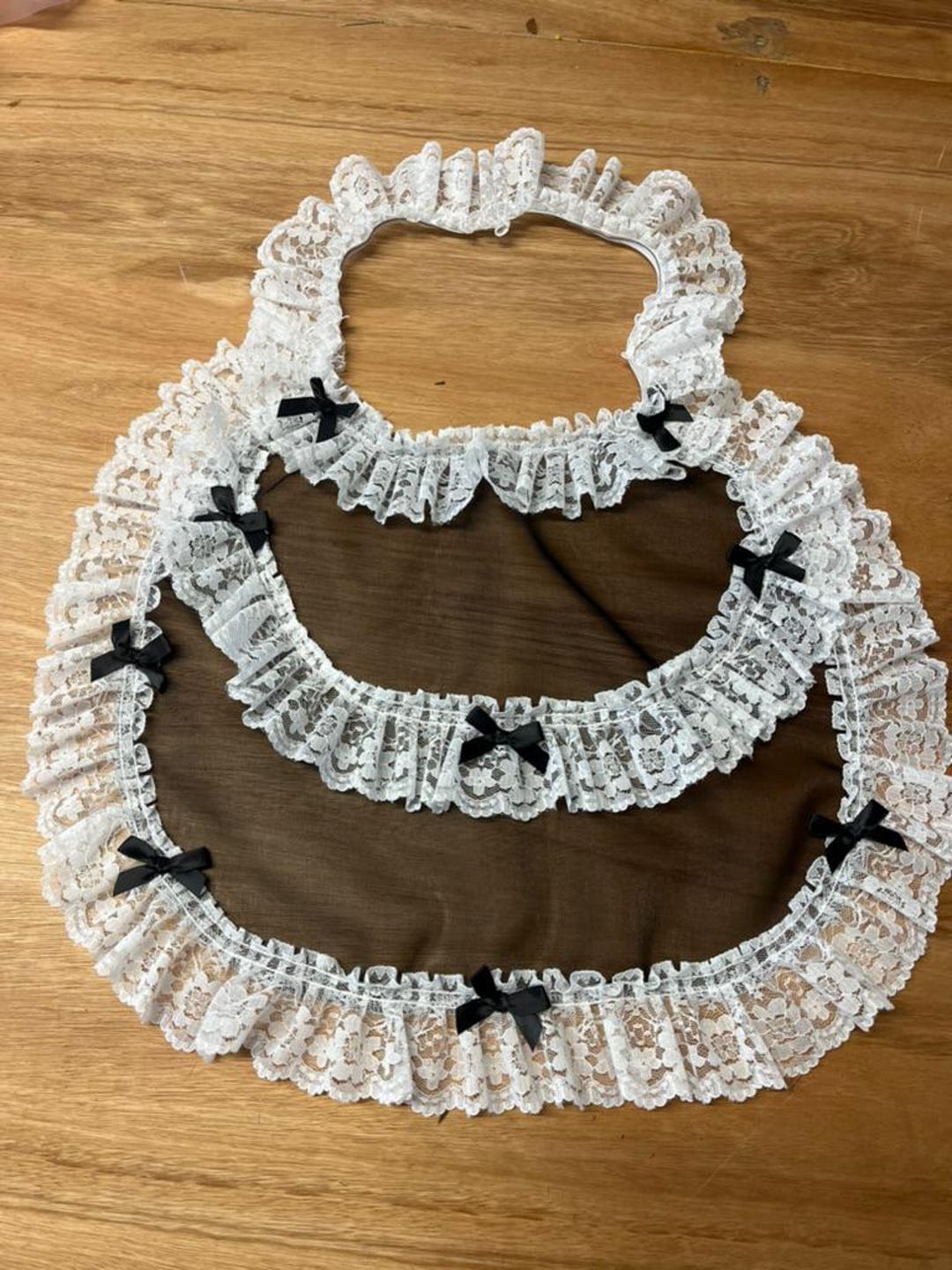 Frills See-through White Organza AB Bib - Etsy