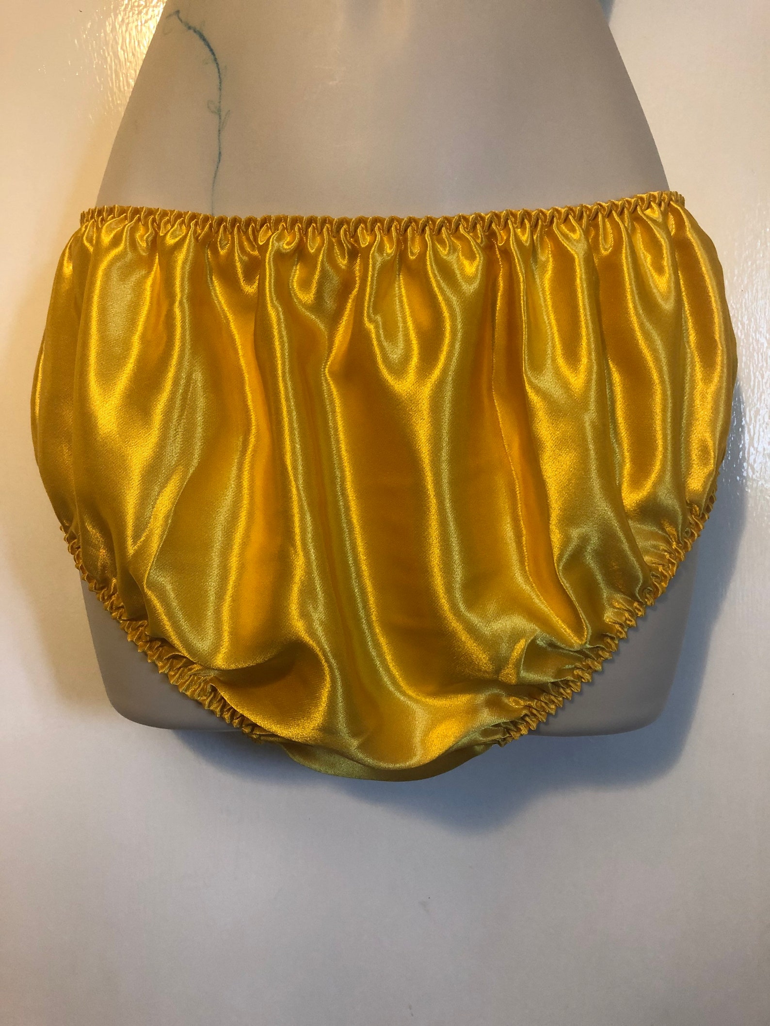 High Quality Golden Yellow Mens Sissy Satin Panties And Bras Etsy