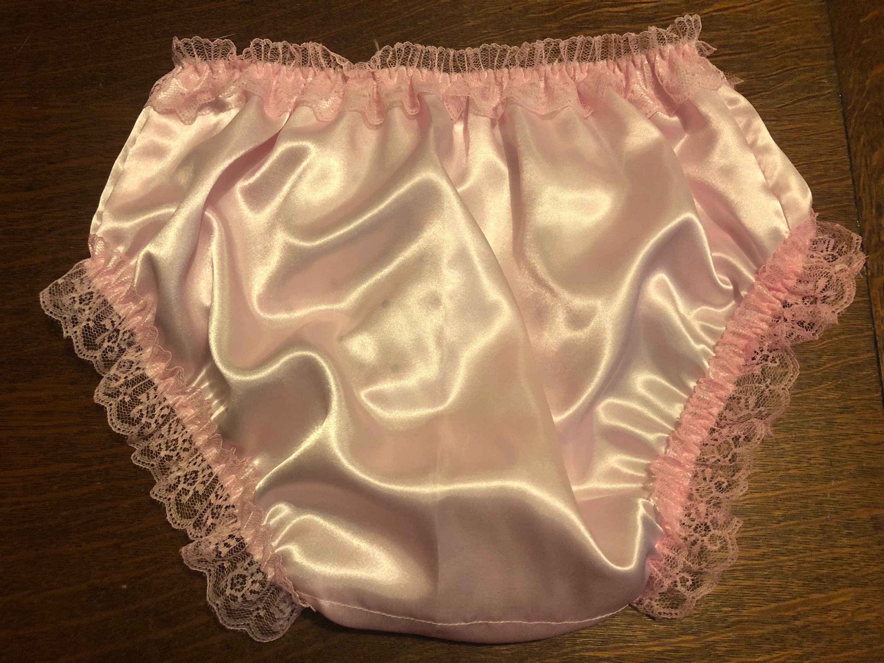 Beautiful Pink Satin Panties For Men Waist 4042 Etsy