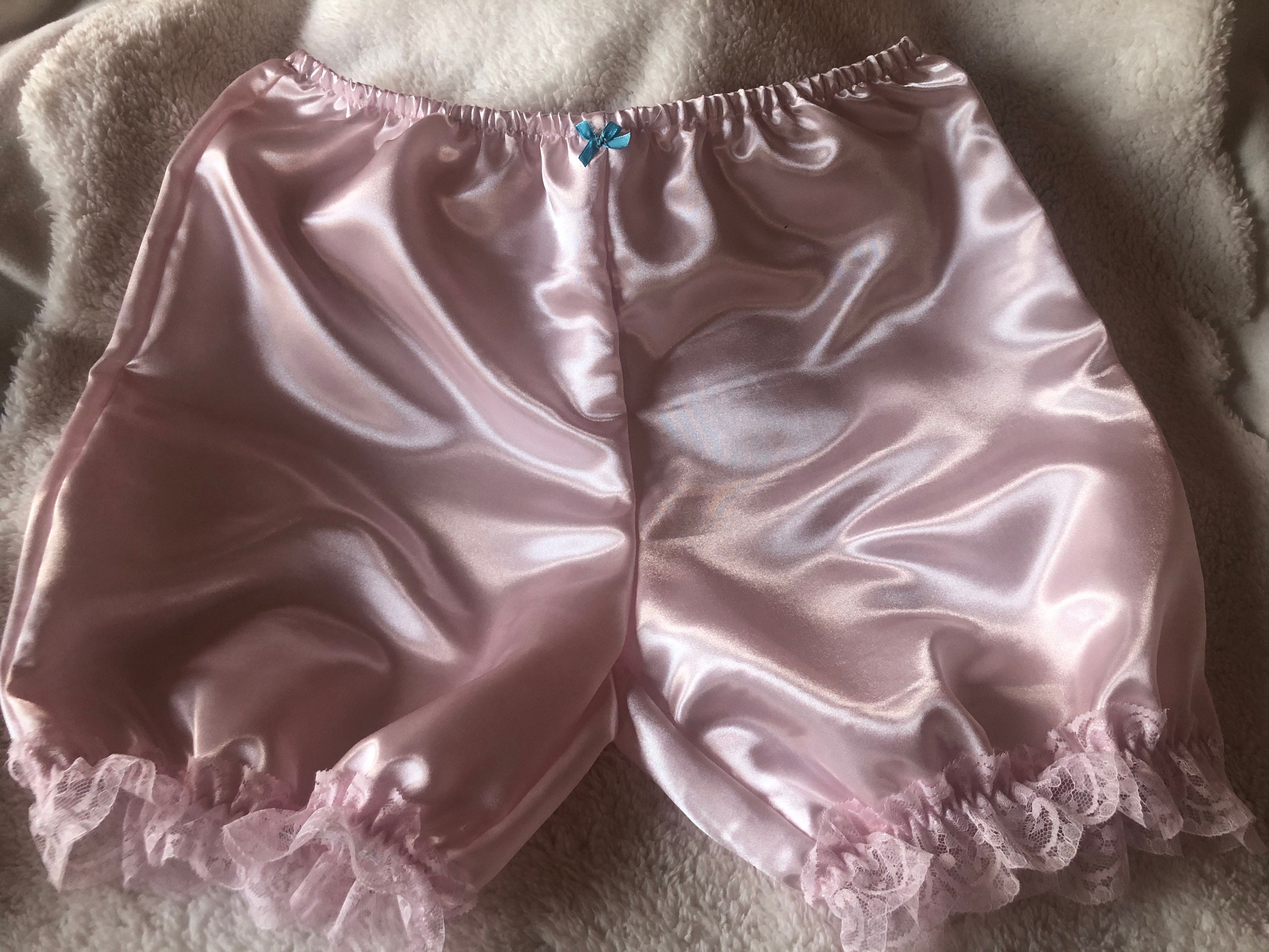 Satin Bloomers Unisex Legs Elasticated Lace Approx Length 50cm (s-4xl ...