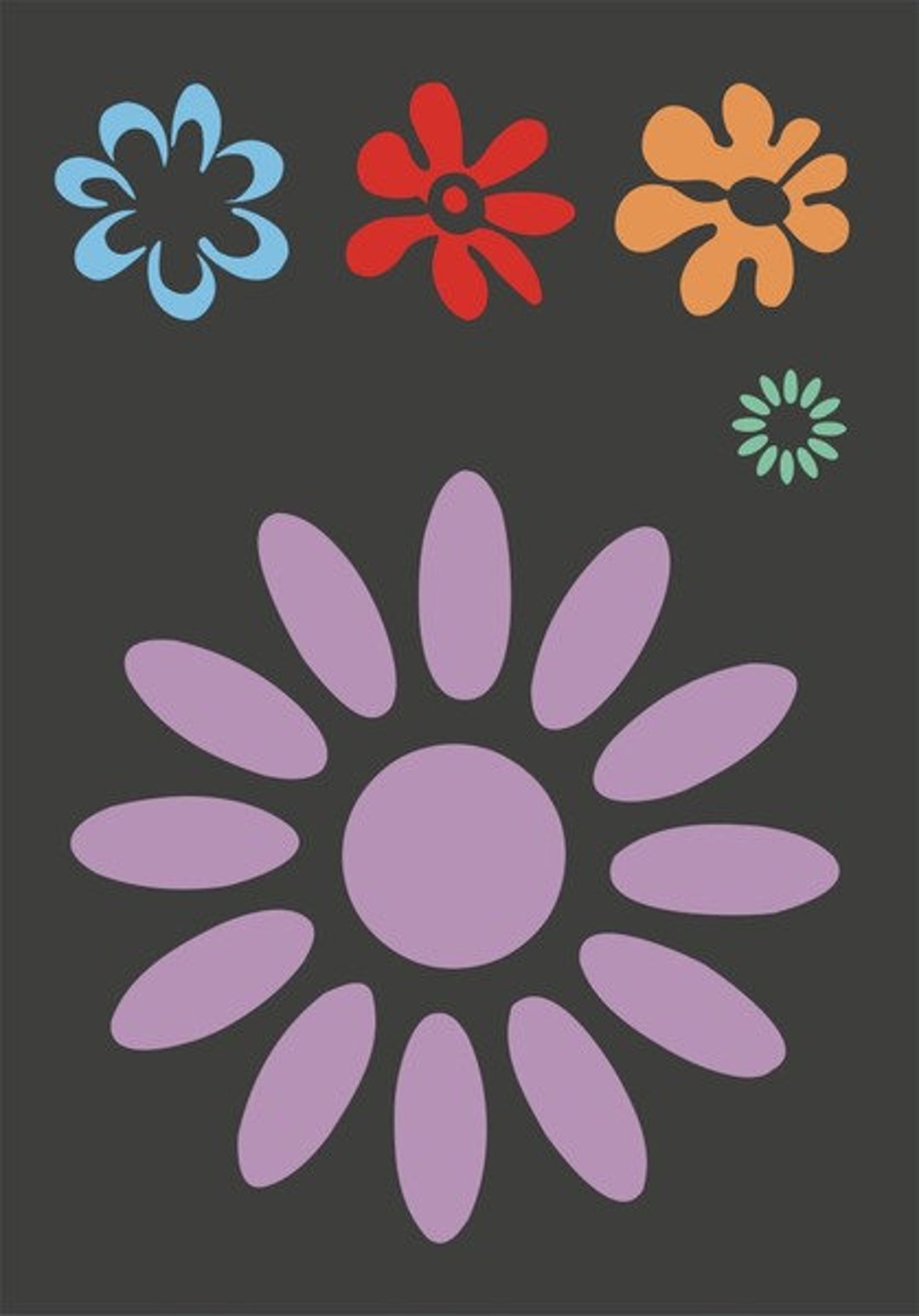 Wall Stencil Textile Stencil Stencils Flower Power - Etsy