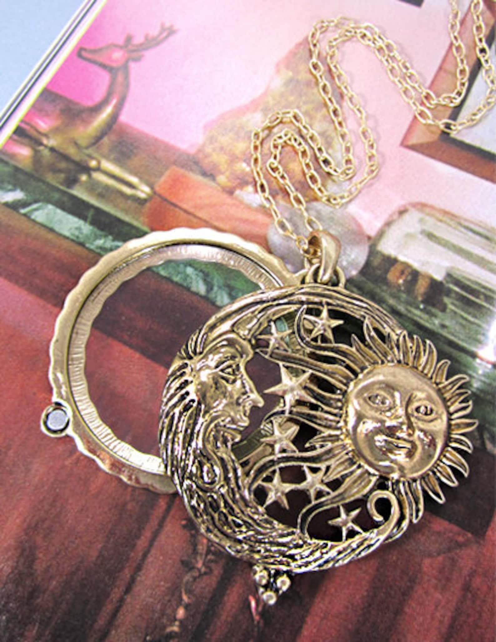 Moon & Sun 6 Times Magnifier Magnifying Glass Top Sliding - Etsy