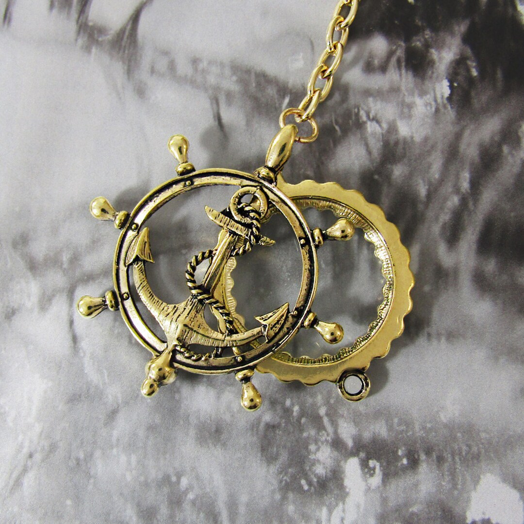 Anchor 6 Times Magnifier Magnifying Glass Top Sliding Magnet Pendant ...