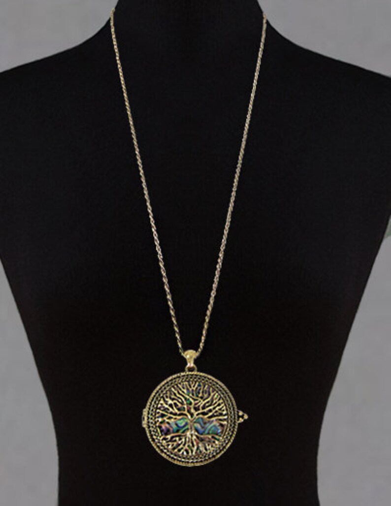 Tree of Life With Abalone 6 Times Magnifier Magnifying Glass Side Open ...