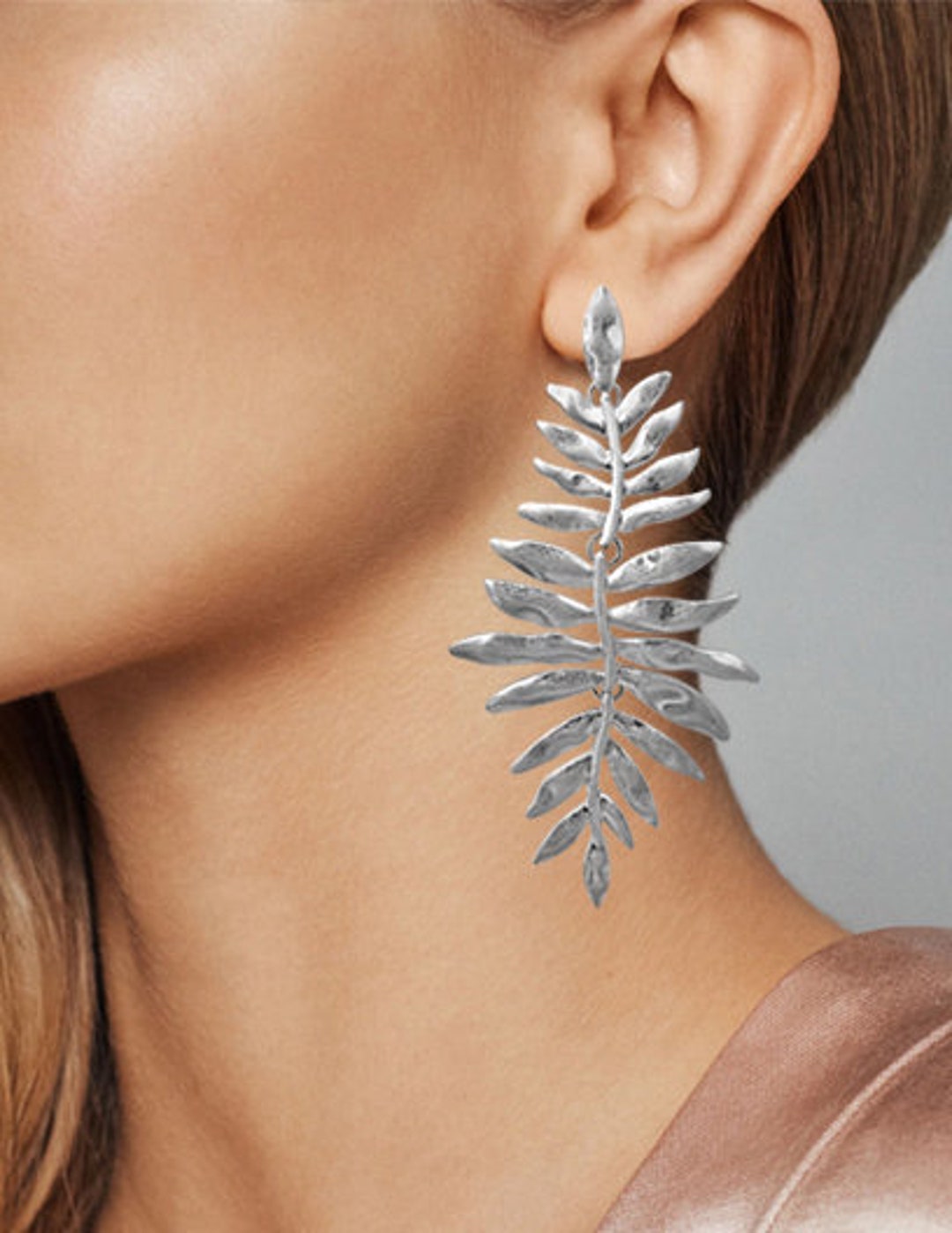 Evergreen Leave Earrings Laurel Leave Earrings Falling Needle Leaf ...