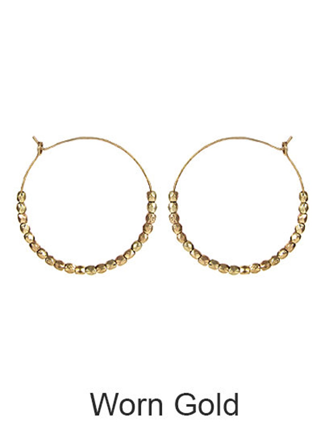 Round Shape Earring, Metallic Bead Earring, Hoop Earring - Etsy