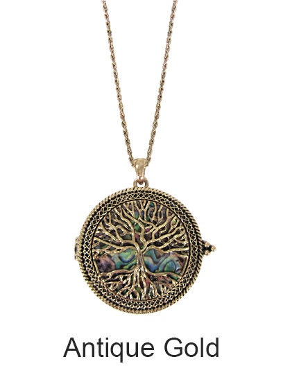 Tree of Life With Abalone 6 Times Magnifier Magnifying Glass Side Open ...