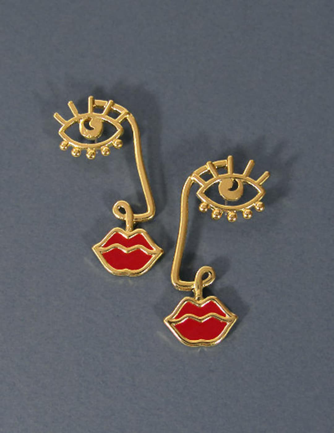 Picasso Face Earrings, Eye Earrings, Lips Earring, Abstract Earring ...