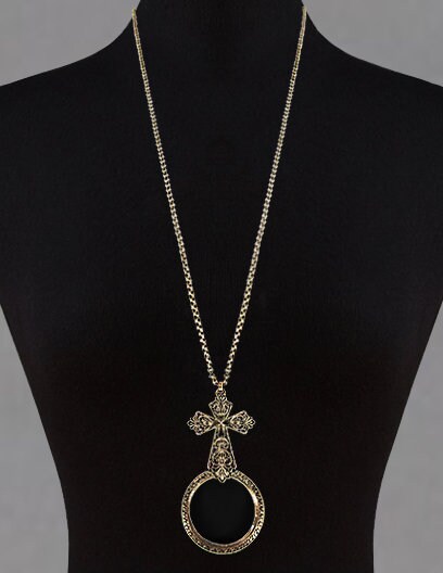 Cross 6 Times Magnifier Magnifying Glass Pendant Necklace - Etsy