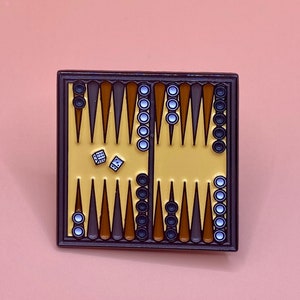 Backgammon Board Enamel Pin - Etsy