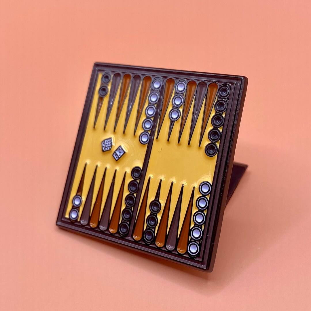 Backgammon Board Enamel Pin - Etsy