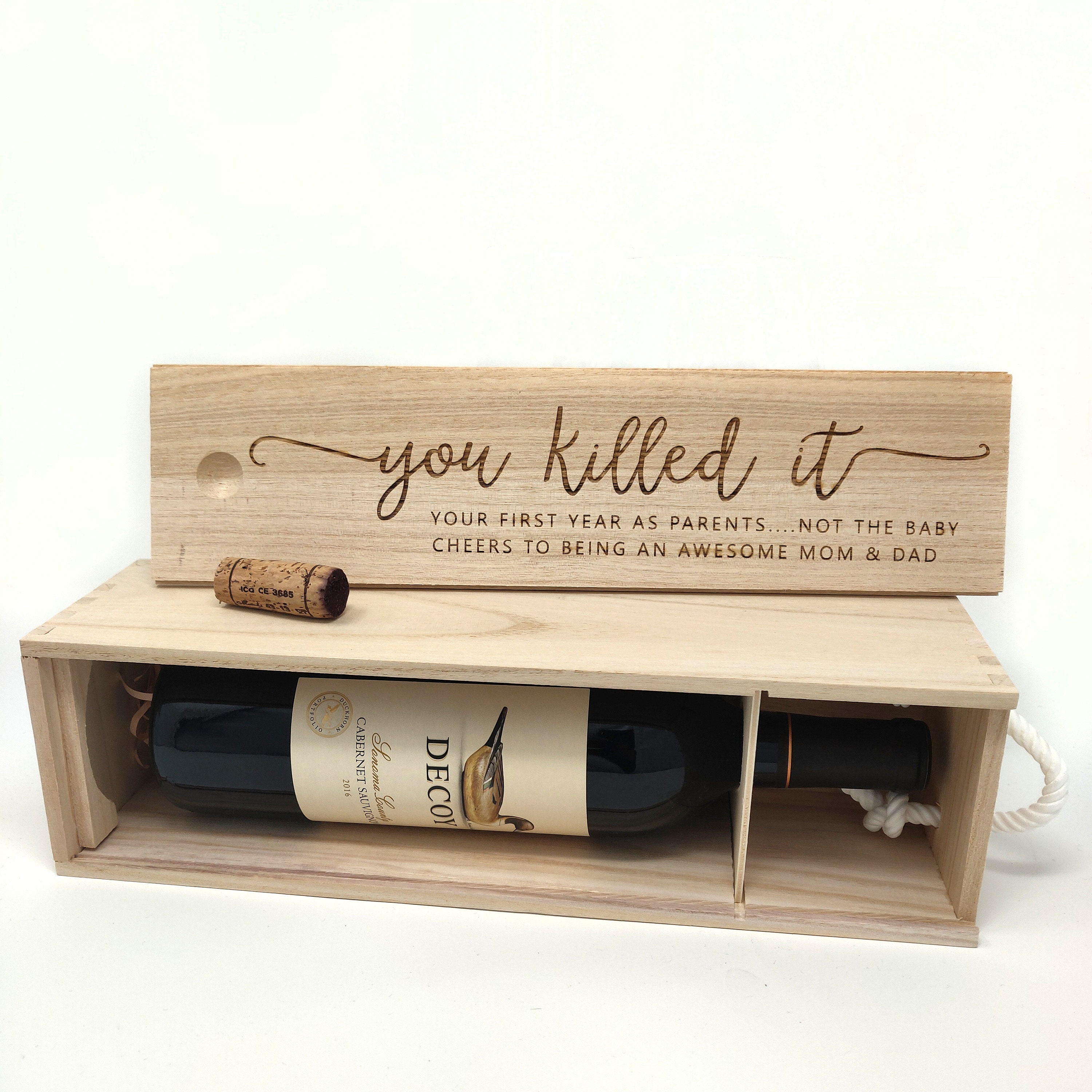 Parents Wine Box Gift for Baby's First - Etsy