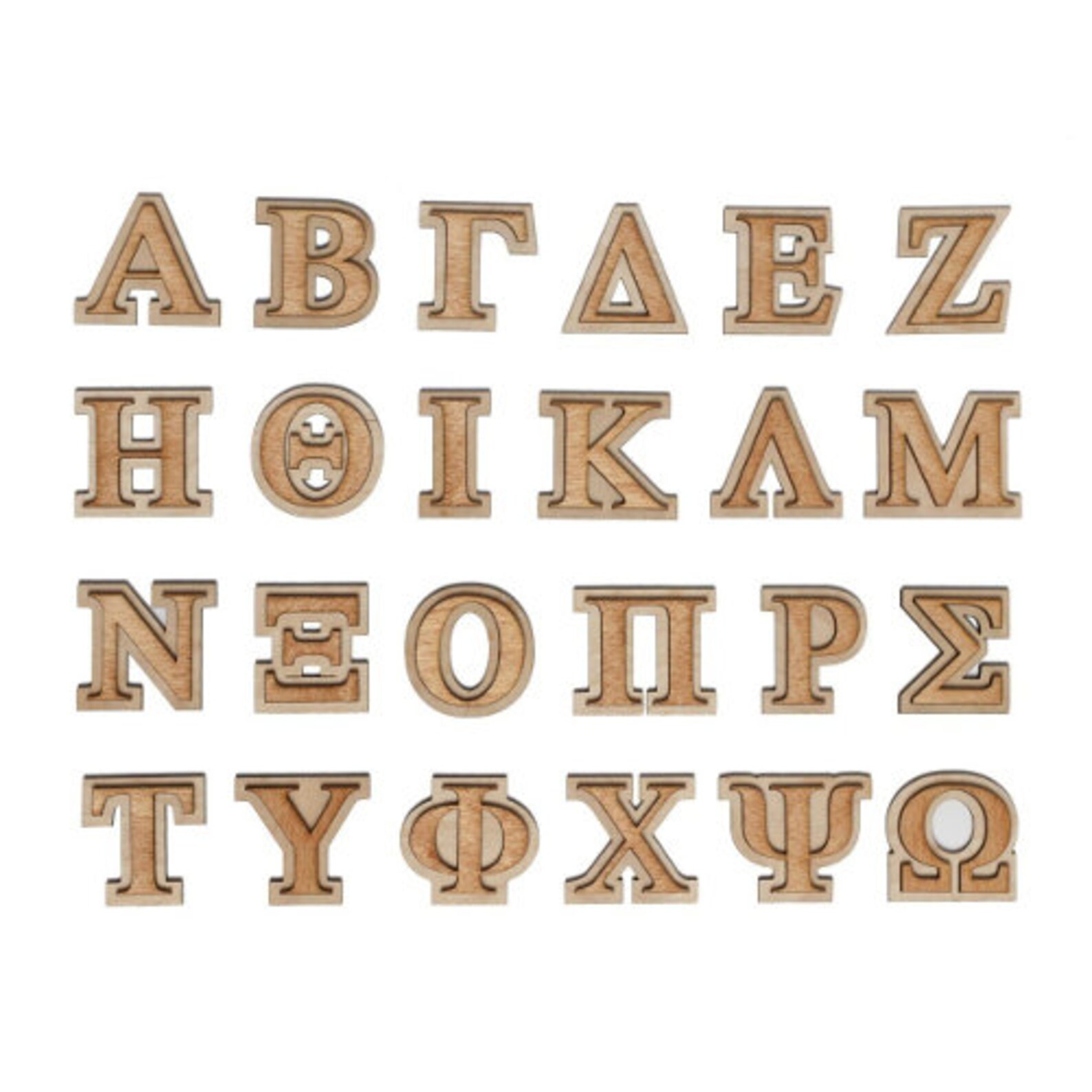 1 Decorative Greek Letter double Layer - Etsy