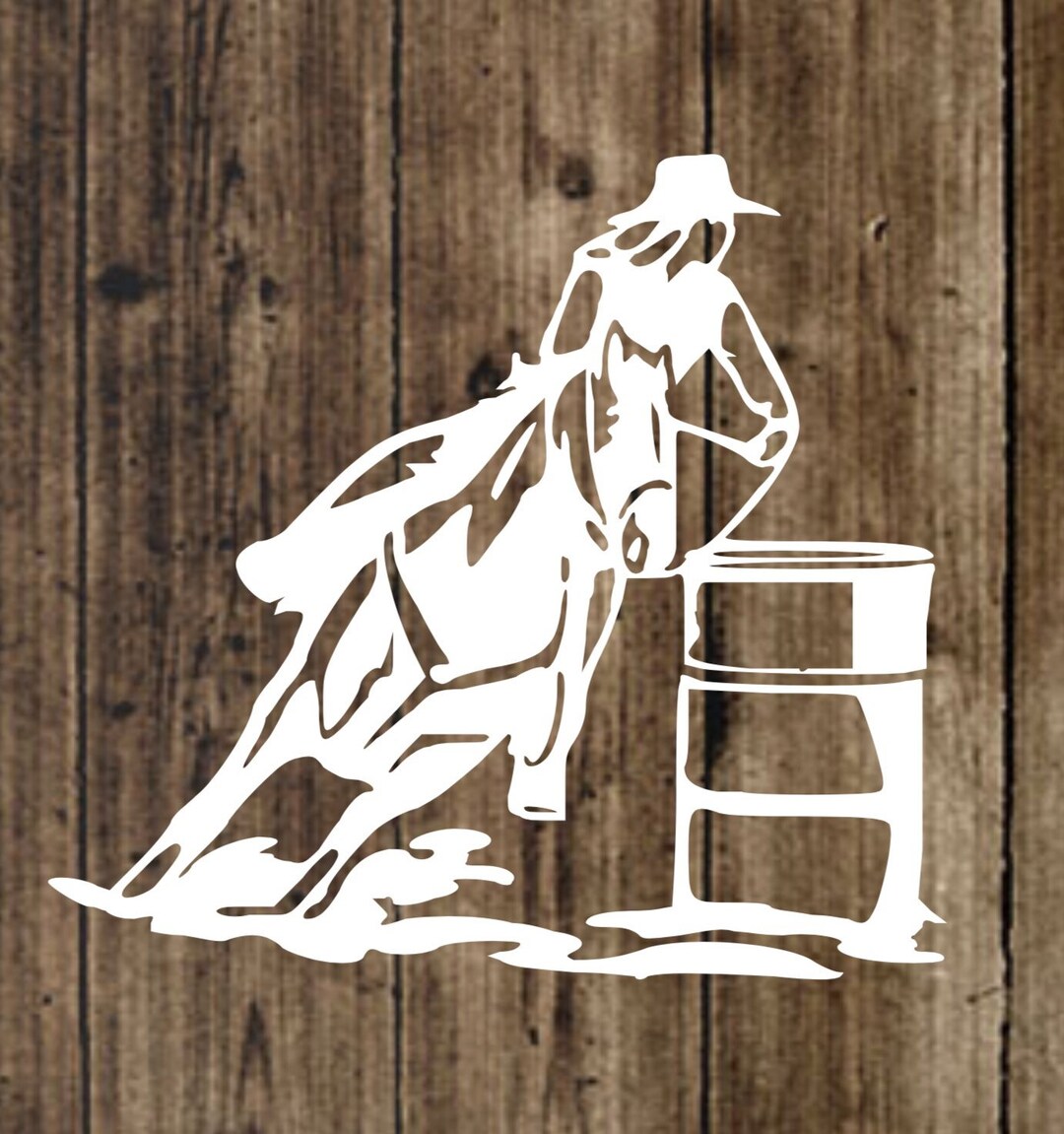Barrel Racing Decal - Etsy
