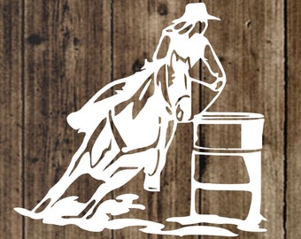 Barrel Racing Decal - Etsy