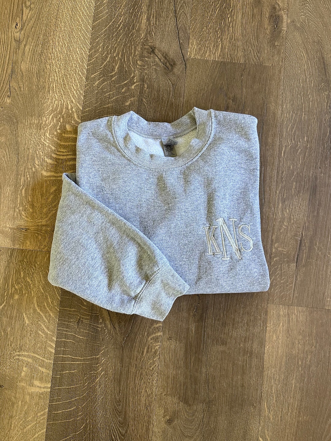 Roman Monogrammed | Embroidered | Sweatshirt | Simplistic | Crew Neck ...