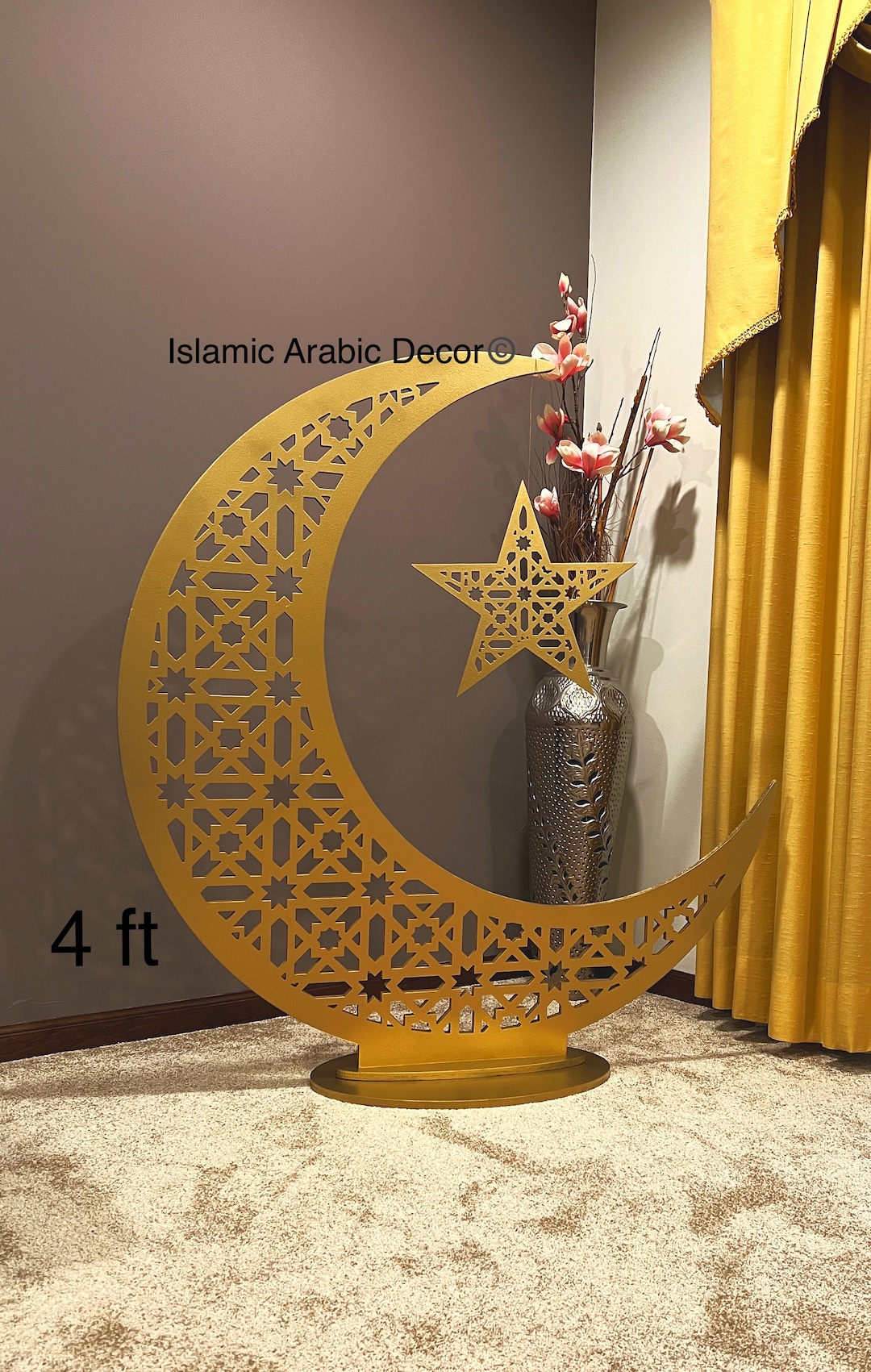 Ramadan and Eid Wooden Crescent Moon, Ramadan Decorations, Ramadan ...