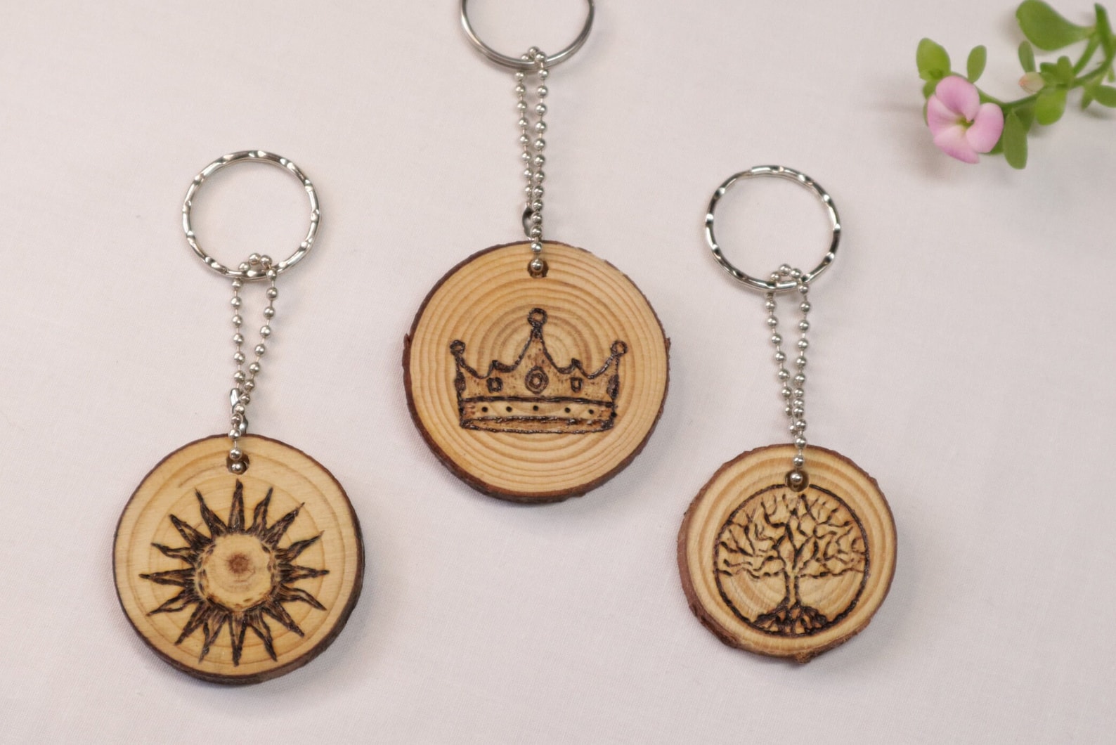 Wood Burning, Customised, Wood Keyring, Wooden Handmade Art, Keychain ...