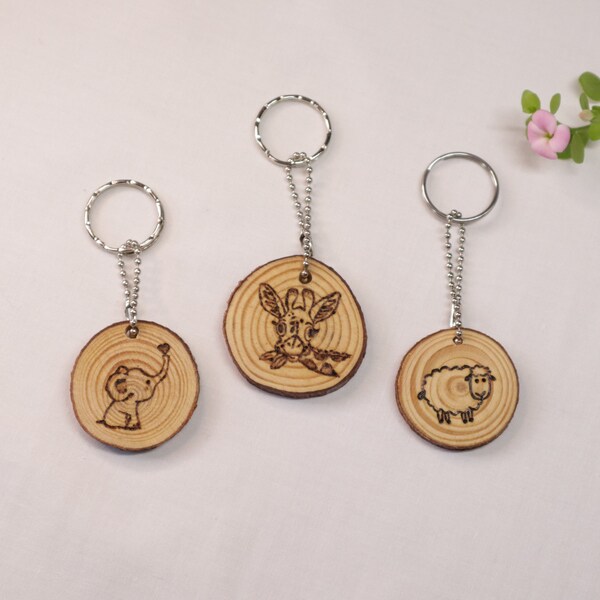Wood Burned Keychain - Etsy