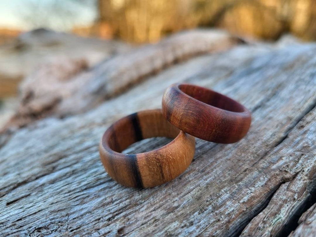 Wood Ring, Walnut Wood Ring, Natural Wooden Ring, Handcrafted Wooden ...