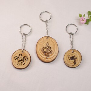 Wood Burning, Customised, Wood Keyring, Wooden Handmade Art, Keychain ...
