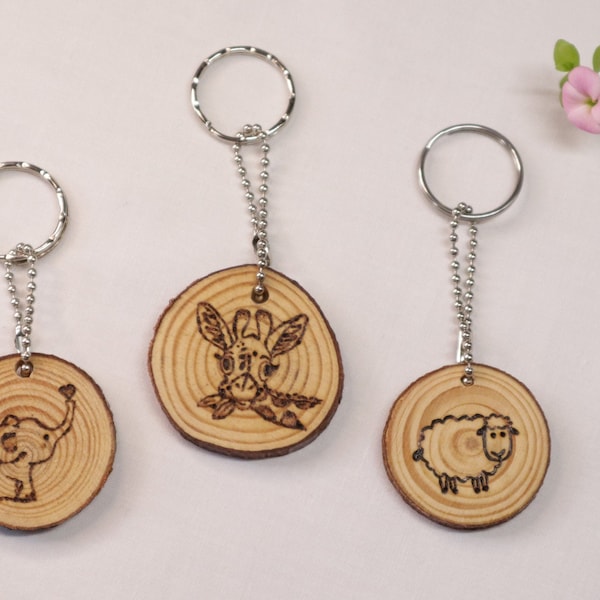Wood Burned Keychain - Etsy