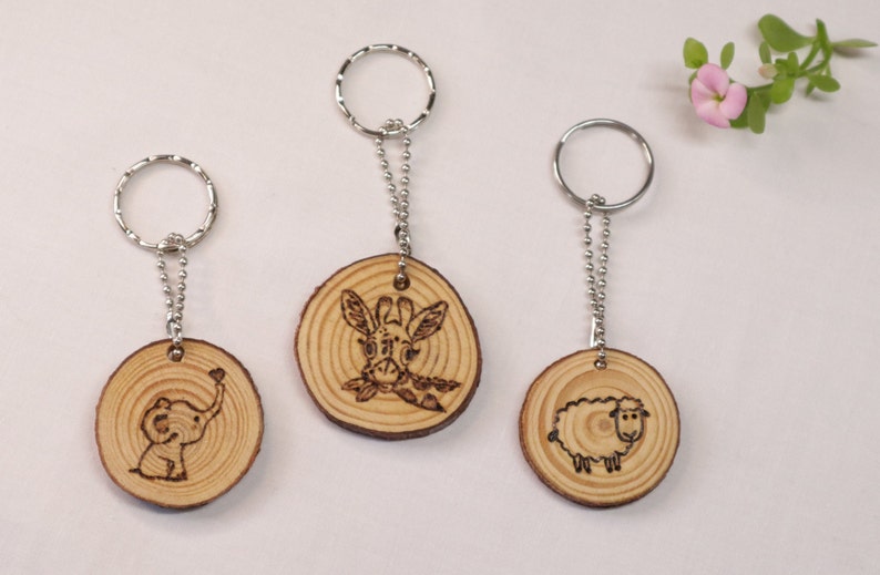 Wood Burning, Customised, Wood Keyring, Wooden Handmade Art, Keychain ...
