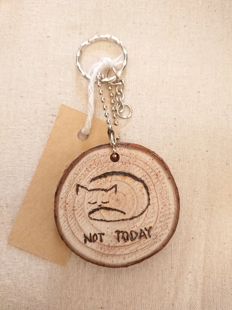 Wood burning customised wood keyring Wooden handmade art | Etsy