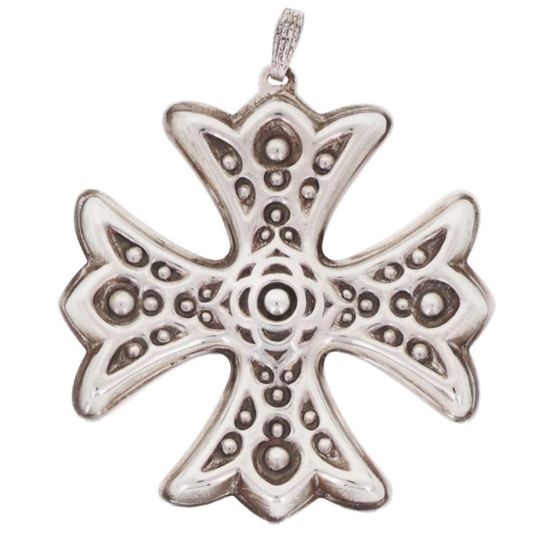 Reed & Barton 1975 Christmas Cross 925 Sterling Silver Vintage Ornament ...