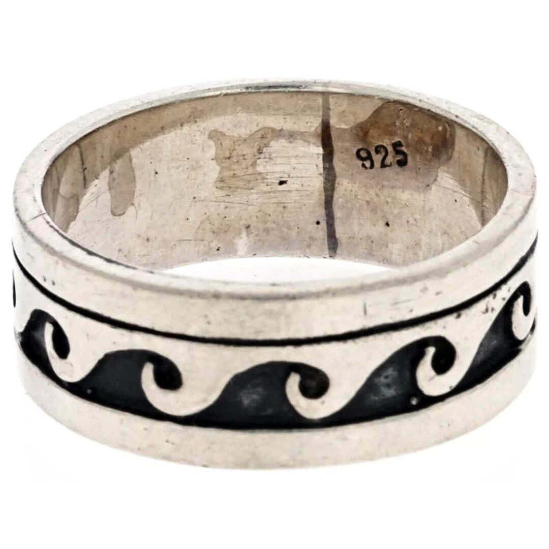 Vintage Sterling Silver Wave Wind Band Ring Southwest Hippie Tribal ...