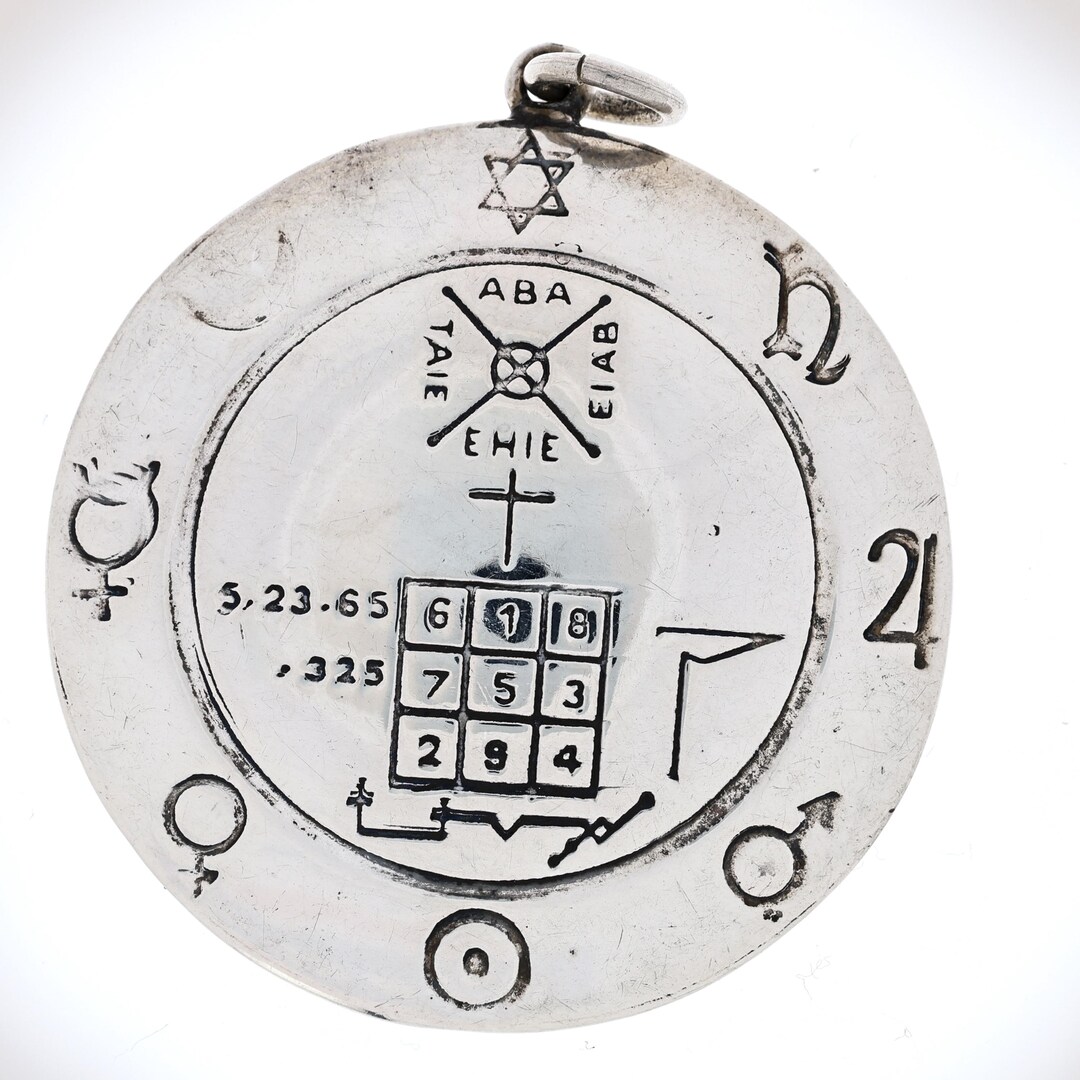 Vintage Sterling Silver 925 Esoteric Talisman Amulet Magic Square ...