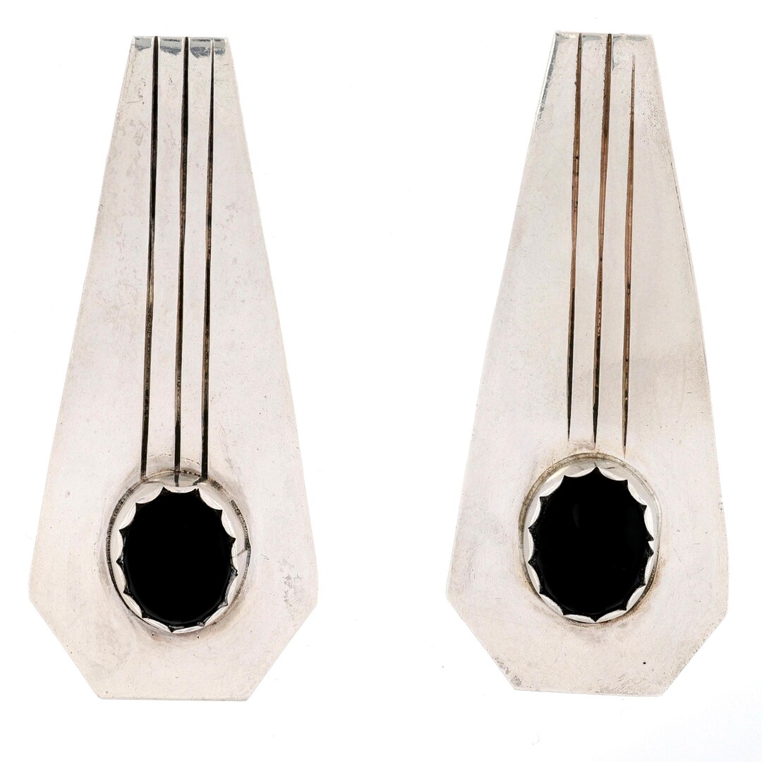 Vintage Rare Paiute Michael R. Rogers Modernist Dangle Drop Earrings ...