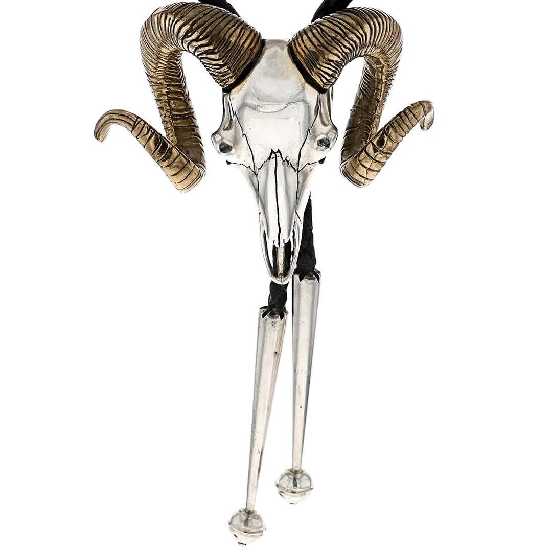 Vintage Sterling Silver 925 Big Horn Ram Mountain Goat Dall Sheep 666 ...