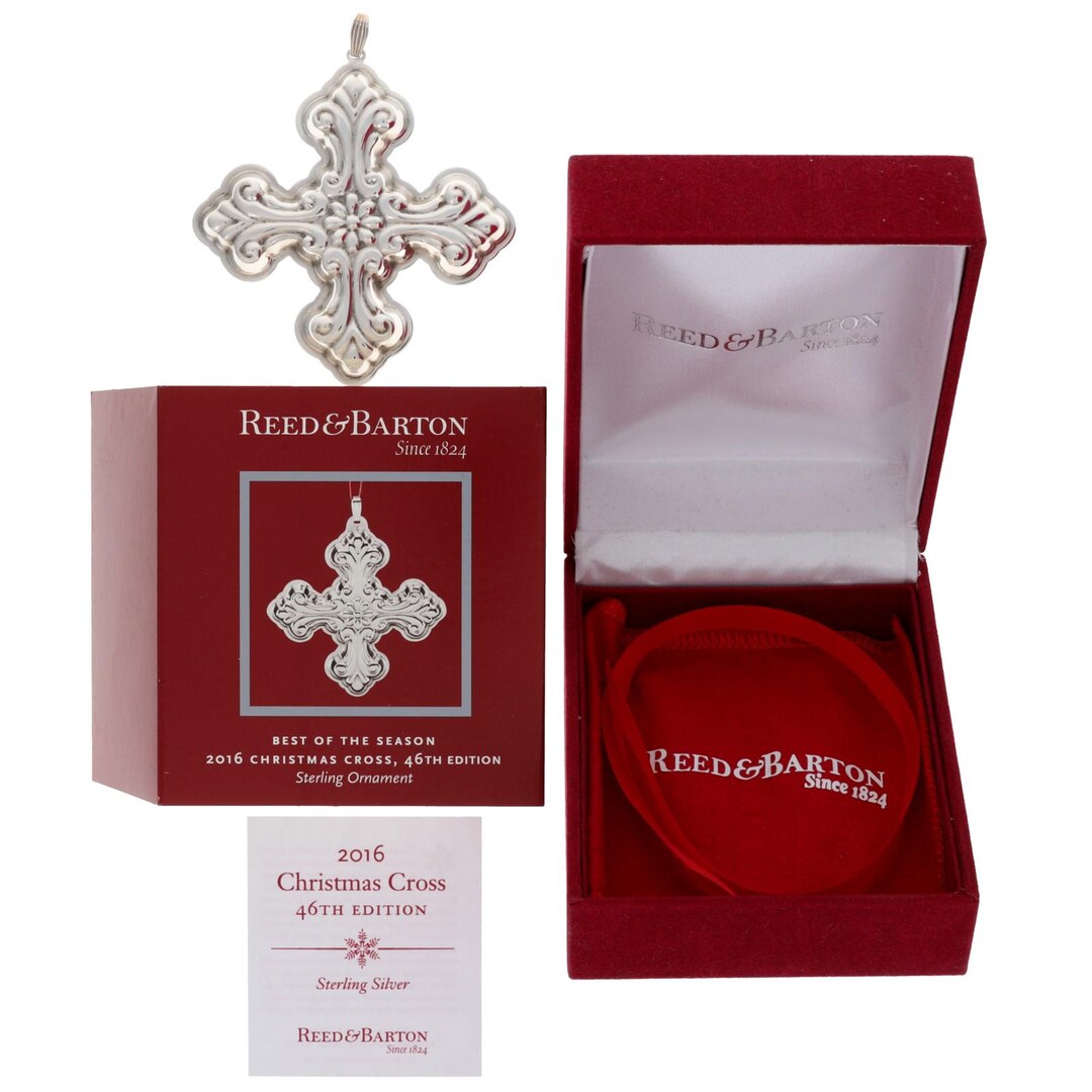 Reed Barton 2006 Sterling Silver Christmas Cross Ornament Religious ...