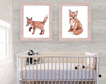 Fox wall art | Etsy