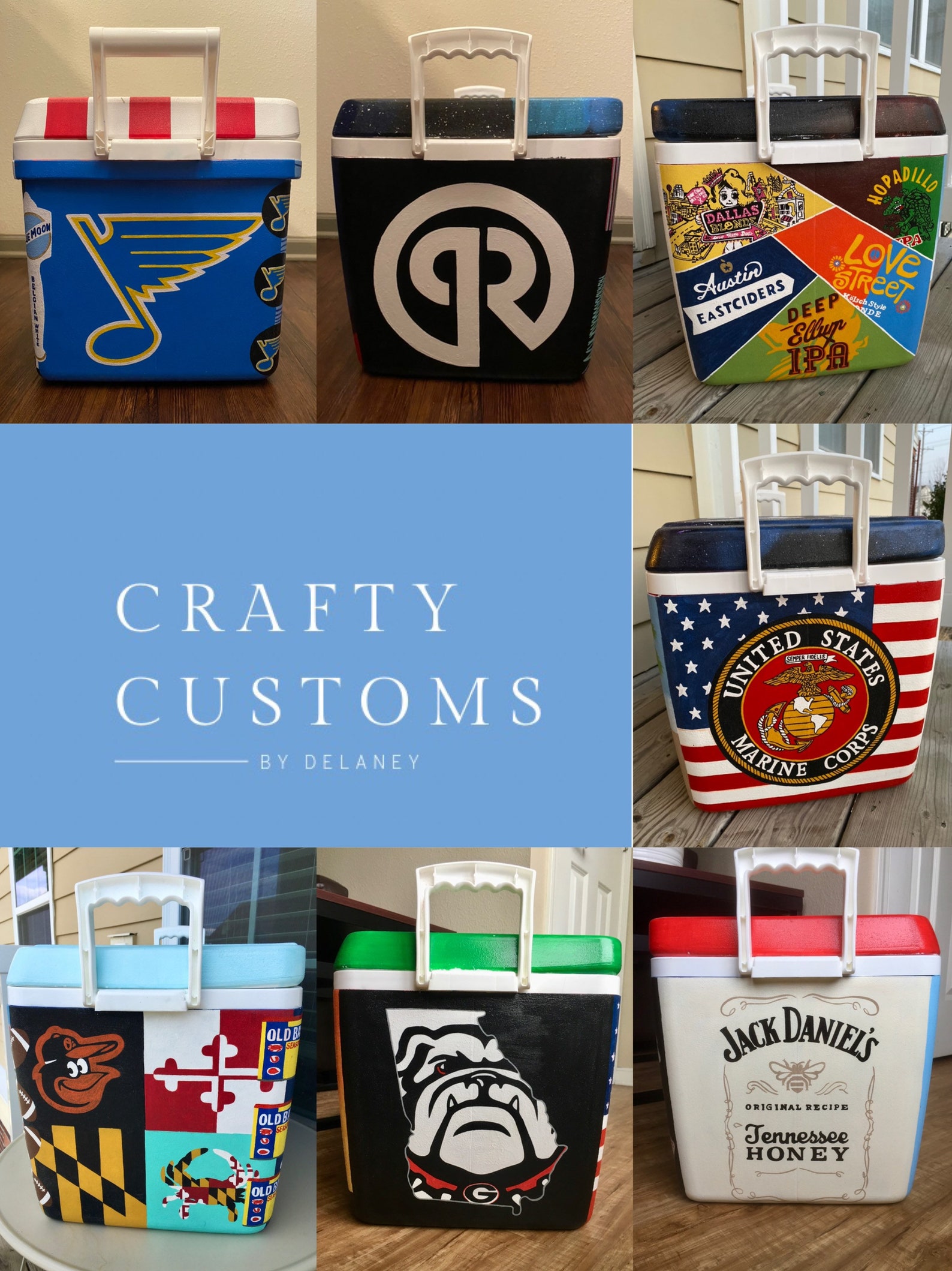 48-quart Custom Painted Cooler - Etsy
