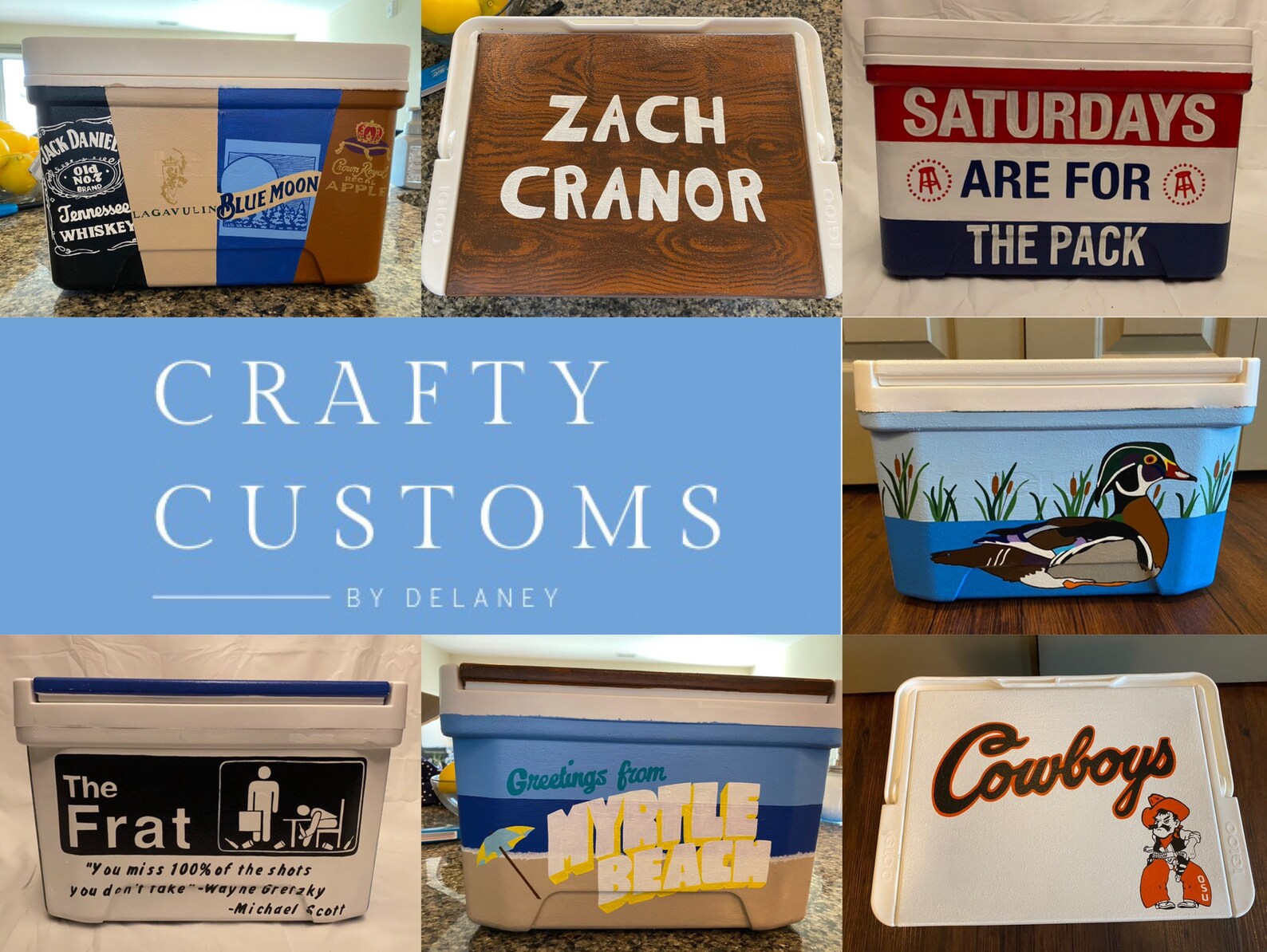 9 Quart Custom Painted Cooler | Etsy