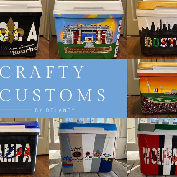 Painted Cooler - Etsy