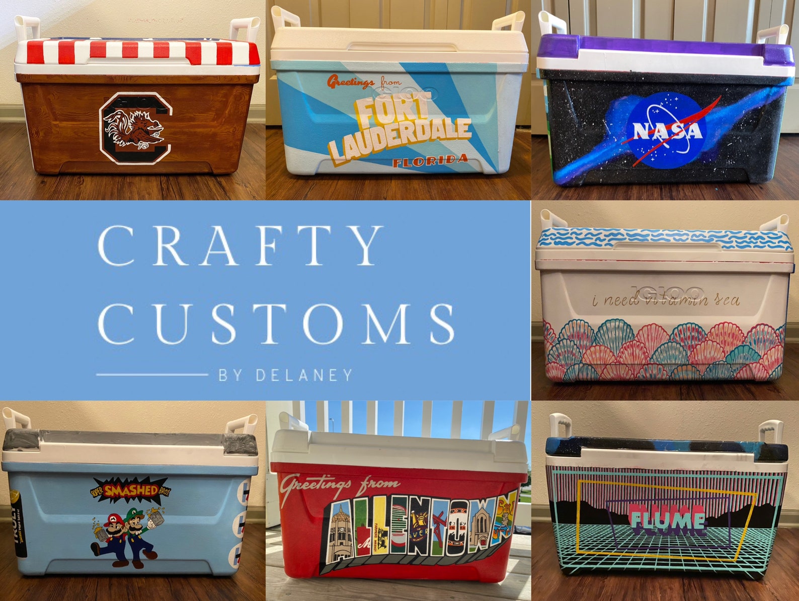 48-quart Custom Painted Cooler - Etsy