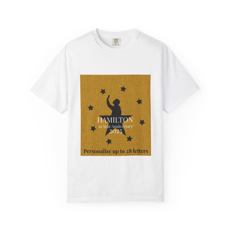 Hamilton 10 Year Anniversary Silhouette T-shirt | Personalized - Etsy