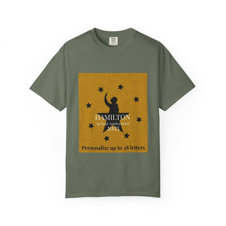 Hamilton 10 Year Anniversary Silhouette T-shirt | Personalized - Etsy