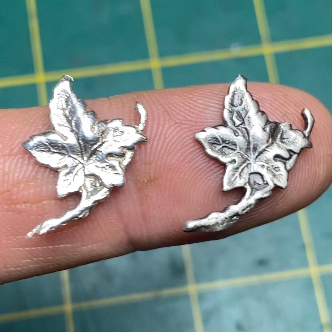 Hoja 027 hoja de parra Fundición de Plata de Ley - Etsy México