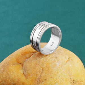Jesus Cross Thumb Spinner Ring Silver Anxiety Fidget Ring Christian ...