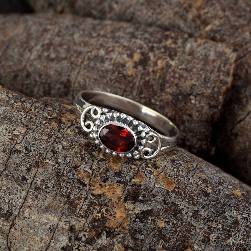 Red Stone Ring - Etsy