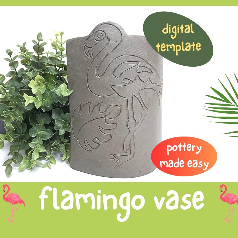 Flamingo Pottery Template - Etsy